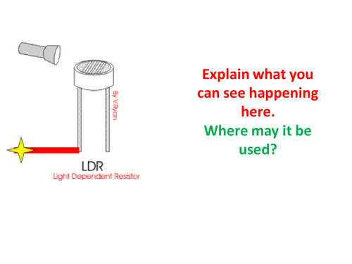 GCSE Phyiscs P6 LDR and Thermistors used in Potential Dividers ...