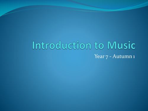 Introduction to Music | Teaching Resources