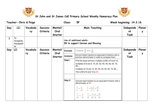 Year 5 Fractions lesson plans | Teaching Resources