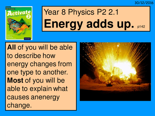 A digital version of the Year 8 Physics P2.2 "Energy adds up" lesson ...