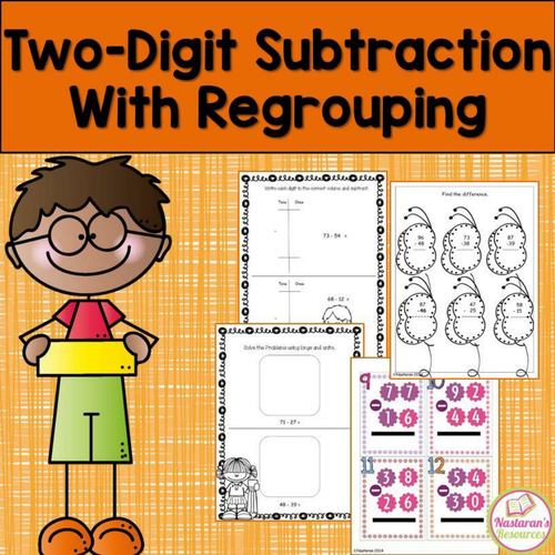 Two Digit Subtraction With Regrouping Worksheets | Teaching Resources