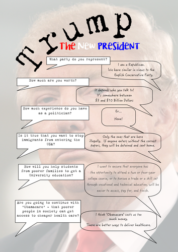 Donald Trump - The New President | Teaching Resources