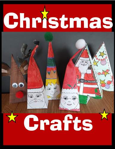 Christmas Crafts - Reindeer, Elf, Santa and Mrs. Claus, 2 Tree Boxes ...