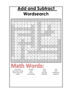 Add and Subtract words Wordsearch | Teaching Resources