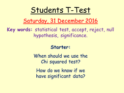 A Level Biology- Stats | Teaching Resources
