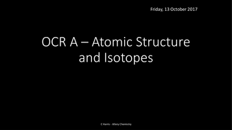 NEW OCR A Yr1 2.1.1 Atomic Structure and Isotopes Revision | Teaching Resources