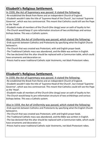 Historic Environment: Religion in Tudor England | Teaching Resources