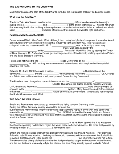 Edexcel IGCSE History Cold War resources | Teaching Resources