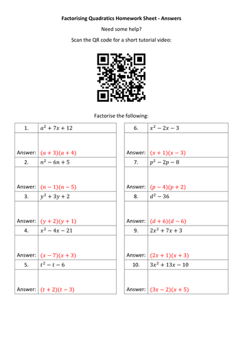 Algebra QR Code Homework - Bundle 2 | Teaching Resources