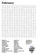 February Word Search | Teaching Resources
