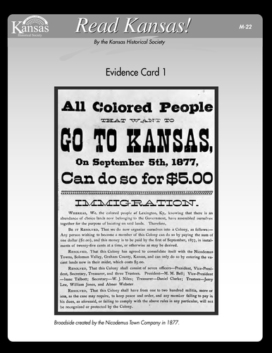 American West Exoduster Movement | Teaching Resources