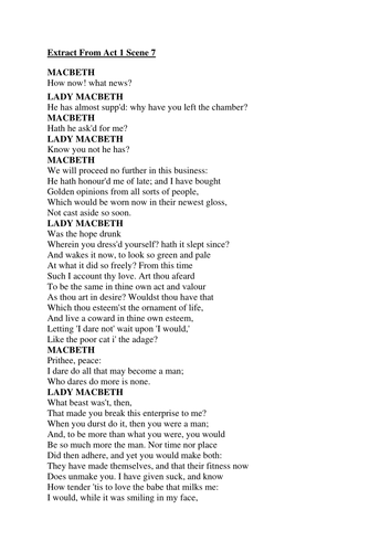 How is Lady Macbeth not a typical Jacobean woman? Planning sheets ...