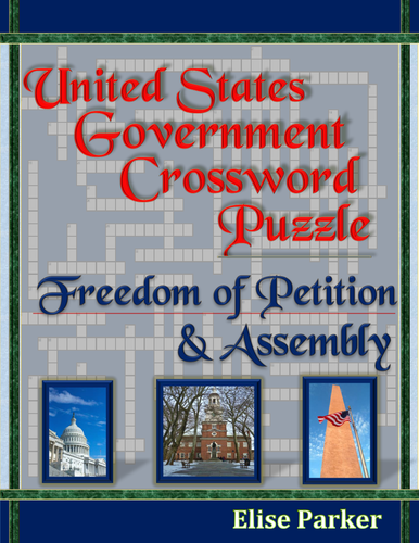First Amendment Crossword Puzzle: Freedom of Assembly & Petition (U.S ...