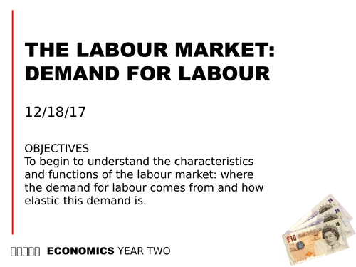AQA A-level Economics (new spec) 2-09 The Labour Market: Demand for ...