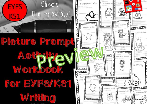 Picture Prompt Activity Writing Workbook for EYFS/KS1 | Teaching Resources