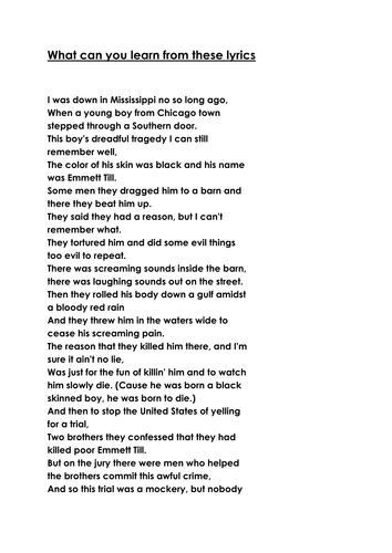 Murder of Emmett Till | Teaching Resources