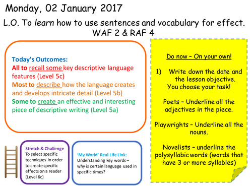 Descriptive writing - Of Mice and Men | Teaching Resources