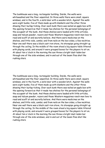 Descriptive writing - Of Mice and Men | Teaching Resources