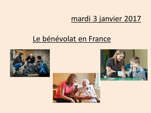 Le bénévolat 2 /Helping the community, voluntary charity work ...