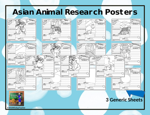 Asian Animal Research Activity Posters | Teaching Resources