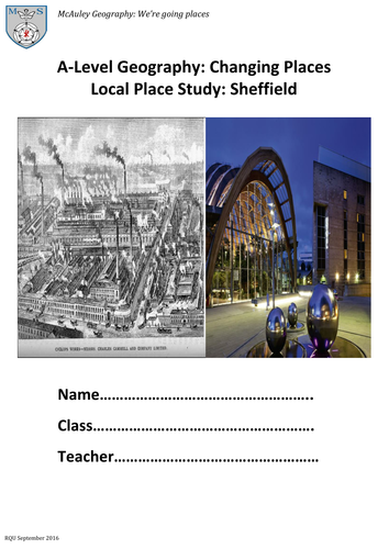 **New AQA GEOG A-LEVEL - CHANGING PLACES** PLACE STUDY BOOKLET ...