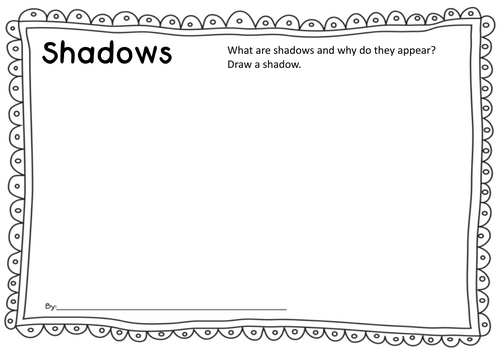 LIGHT AND DARK TEACHING RESOURCES SCIENCE KS2 SHADOW REFLECTION ...
