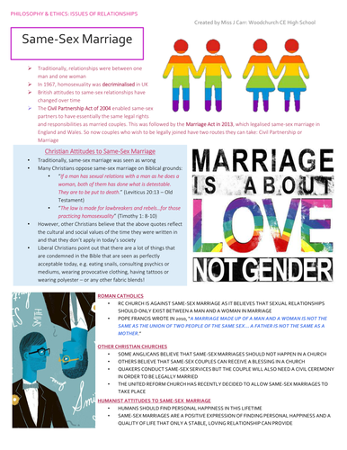 Same-Sex Marriage Lesson for Issues of Relationships Unit | Teaching ...