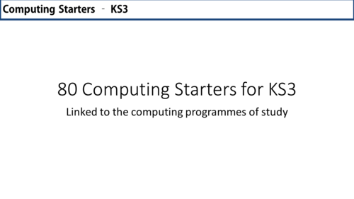 KS3 Computing - without the planning | Teaching Resources