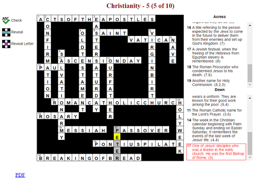 Literacy In Christianity – Interactive Crosswords (HTML5) | Teaching ...