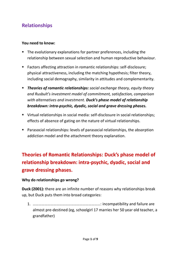 Relationships - Theories - Duck's phase model - to go with full ...
