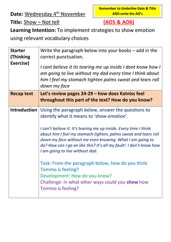 The Hunger Games - Lesson 20-24 | Teaching Resources