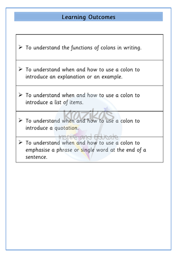 Colons PowerPoint Lesson | Teaching Resources