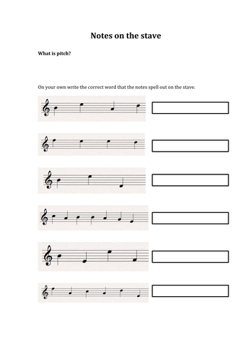 Reading music worksheet | Teaching Resources
