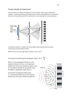 Young's double slit experiment introduction worksheet for 6th form AS ...