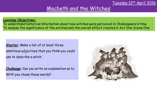 Macbeth Witches Lesson | Teaching Resources