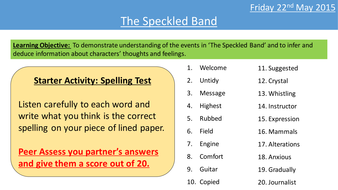 The Speckled Band full SOW | Teaching Resources
