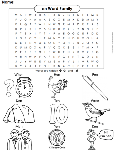 en Word Family | Teaching Resources