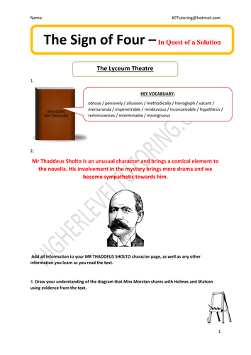 AQA: English Literature - 19TH CENTURY NOVEL : Doyle - THE SIGN OF FOUR ...