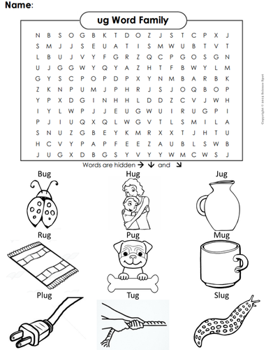 ug Word Family | Teaching Resources