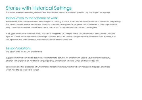 KS2 English - Stories with Historical Settings | Teaching Resources