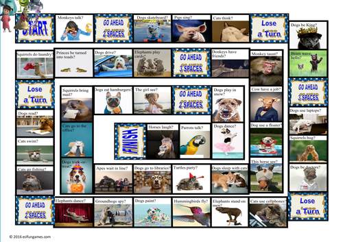 Modal Verbs of Ability Animated Board Game- | Teaching Resources