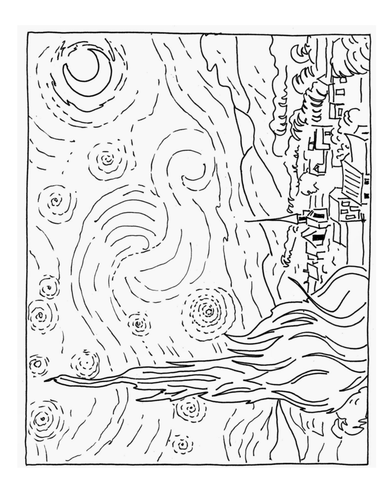 Vincent Van Gogh Starry Night Activity & worksheet World Art Day ...