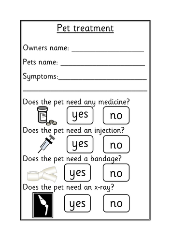 Vets role play pack- animal, veterinary clinic | Teaching Resources