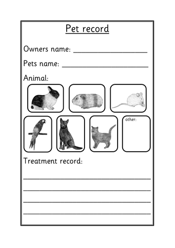 Vets role play pack- animal, veterinary clinic | Teaching Resources