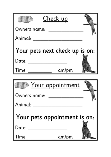 Vets role play pack- animal, veterinary clinic | Teaching Resources