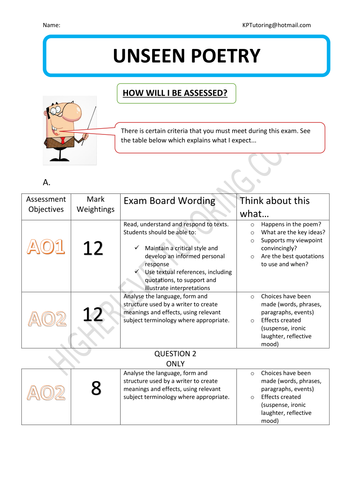 ENGLISH LITERATURE Assessment Objectives Explained - MODERN PROSE ...