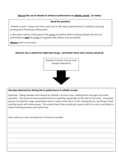 Edexcel GCSE PE (2012 specification) Performance enhancing drugs ...