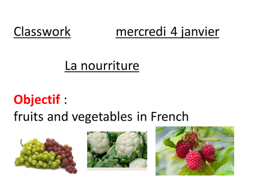Fruit and Vegetables French Presentation / fruits et légumes | Teaching ...