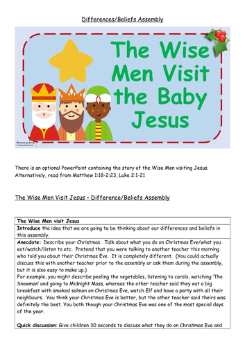 Epiphany Assembly - The Kings Visit Jesus | Teaching Resources