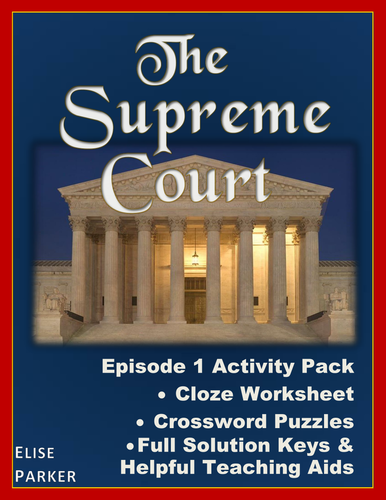 PBS The Supreme Court Episode 1 Worksheet and Puzzle Activity Pack ...
